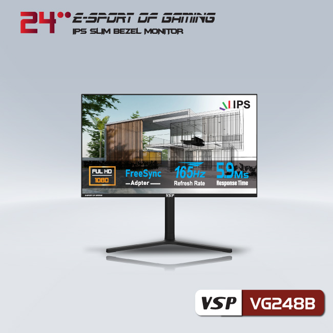 Màn hình VSP eSport Gaming FHD 24inch VG248B