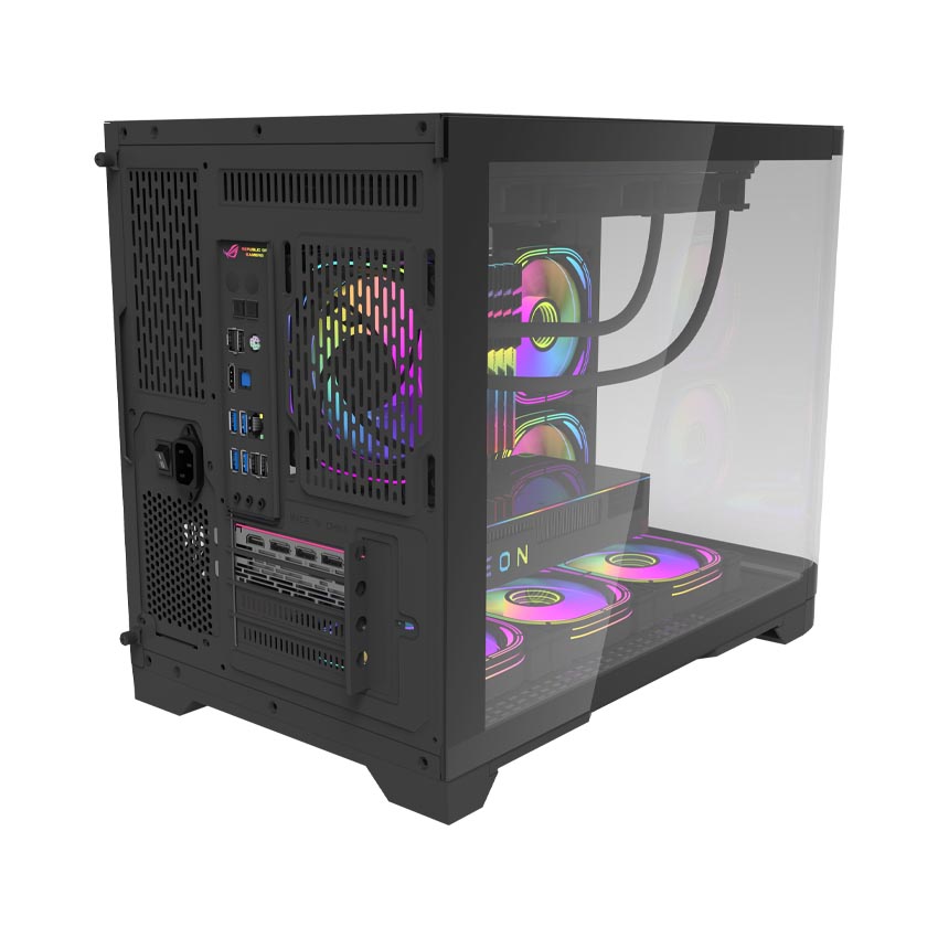 Vỏ Case AIGO AQUARIUM ARC1 BLACK (MATX,MÀU ĐEN,Kính Cong)