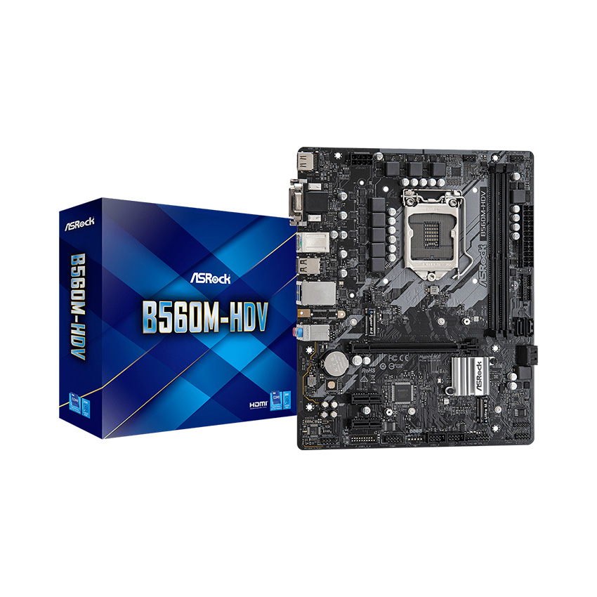 Mainboard Asrock B560M-HDV (Intel B560, Socket 1200, M-ATX, 2 khe Ram DDR4)