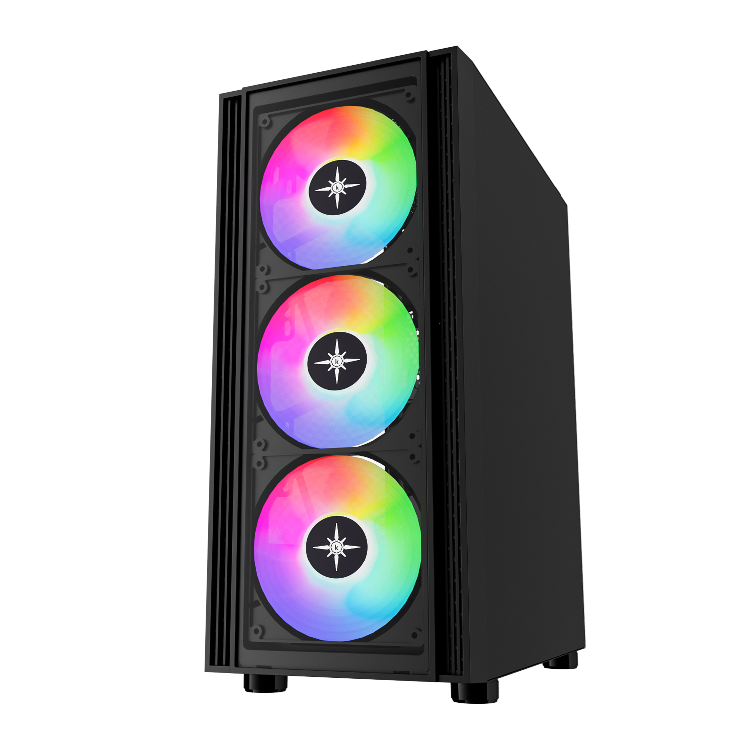 Vỏ Case KENOO ESPORT EK700 (E-ATX/Mid Tower/3 Fan/Đen)