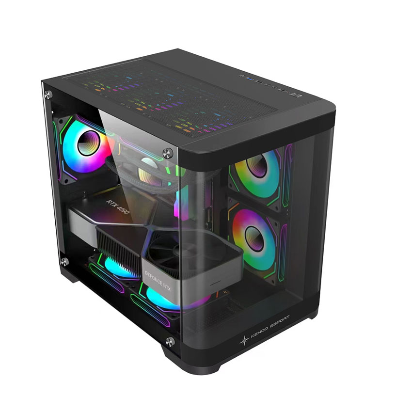 Vỏ case KENOO ESPORT MK400 - Đen (mATX / Mid Tower)