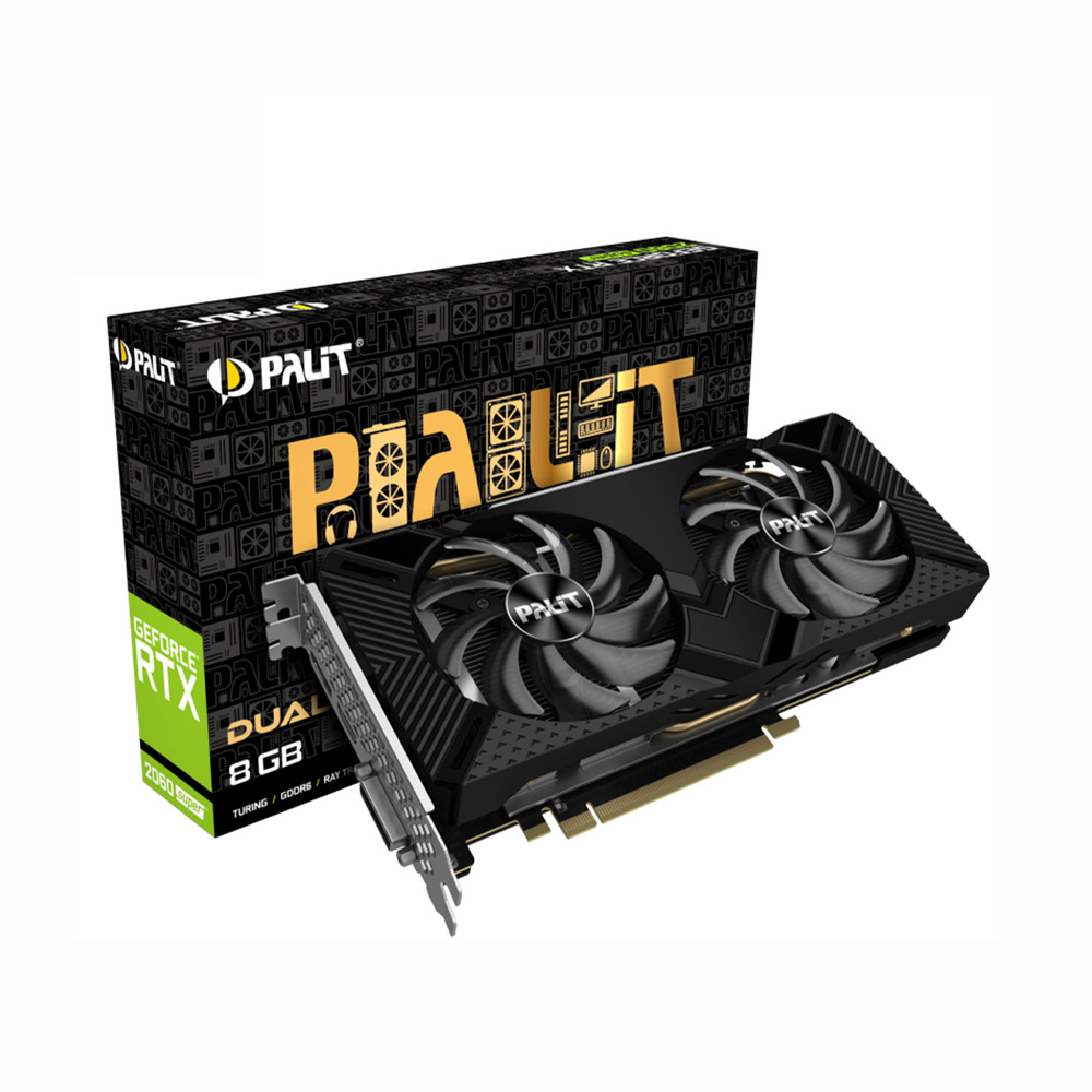 VGA Palit GeForce RTX 2060 SUPER DUAL 8GB GDDR6 (NE6206S018P2-1160A-1)