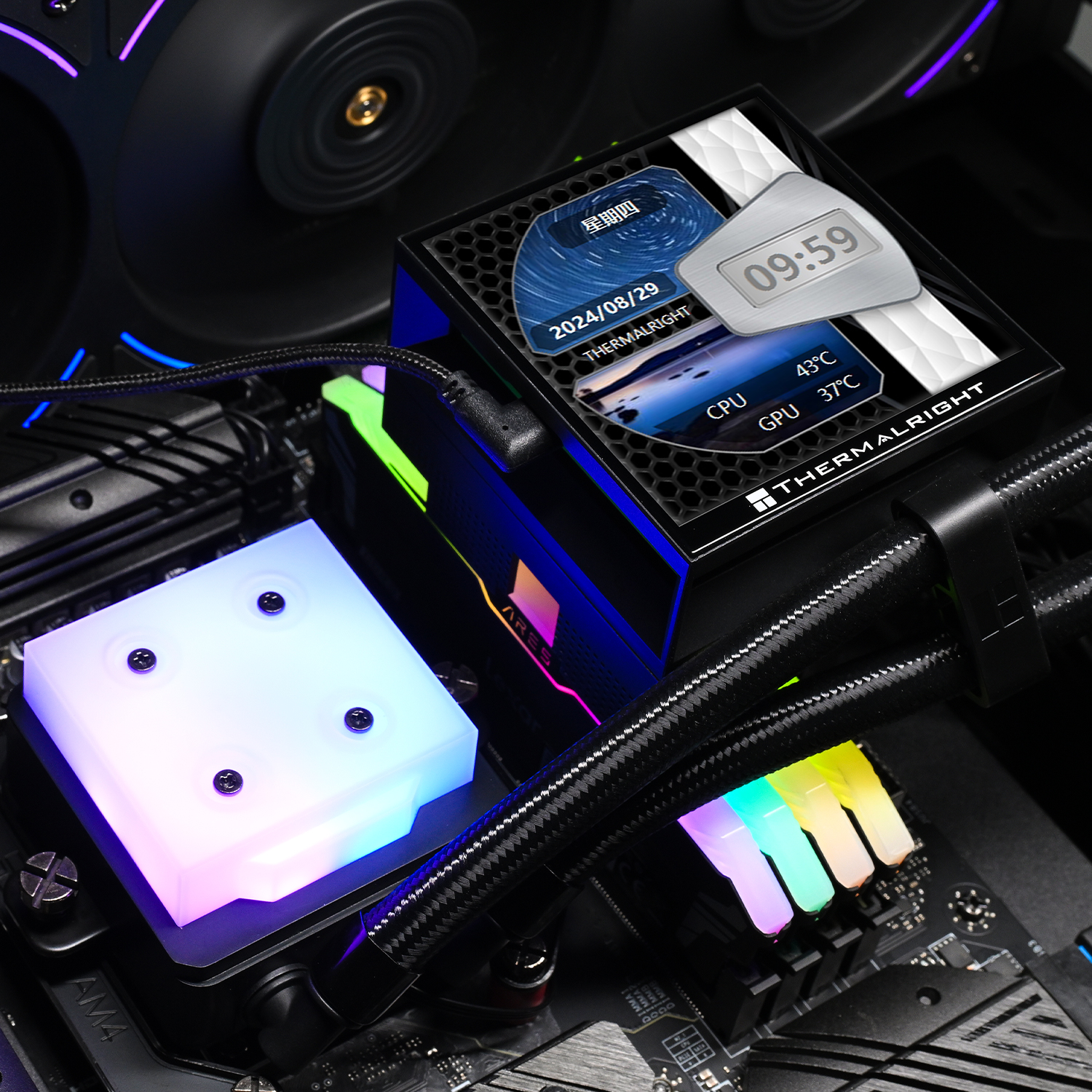 Tản nhiệt nước AIO Thermalright Hyper Vision 360 UB Black ARGB